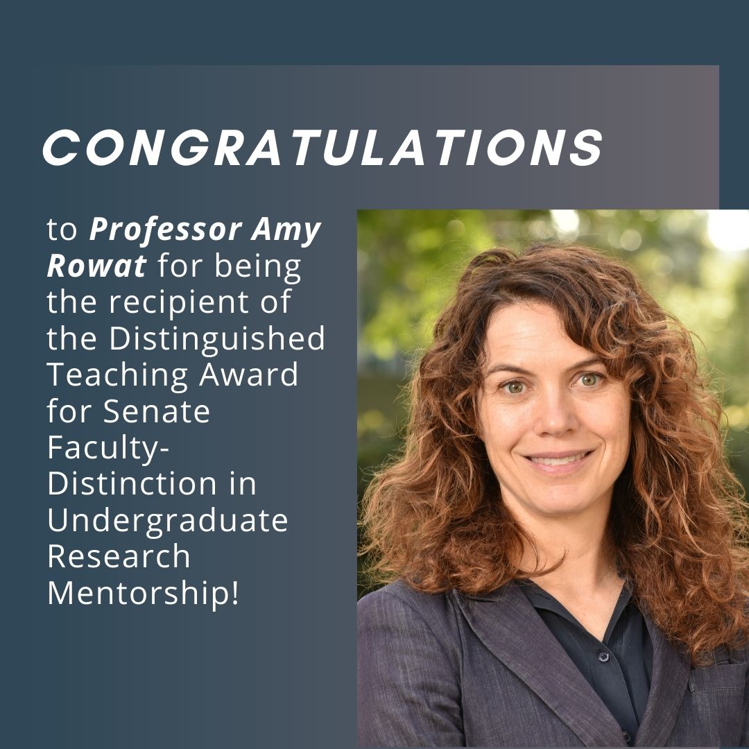 Congratulations to Professor Amy Rowat for being the recipient of the ...