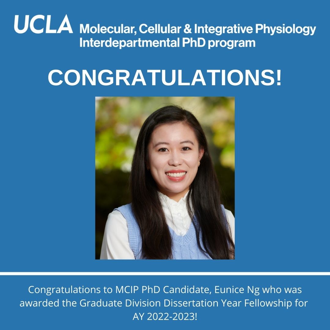 Congratulation To Mcip Phd Candidate Eunice Ng Who Was Awarded The Graduate Division