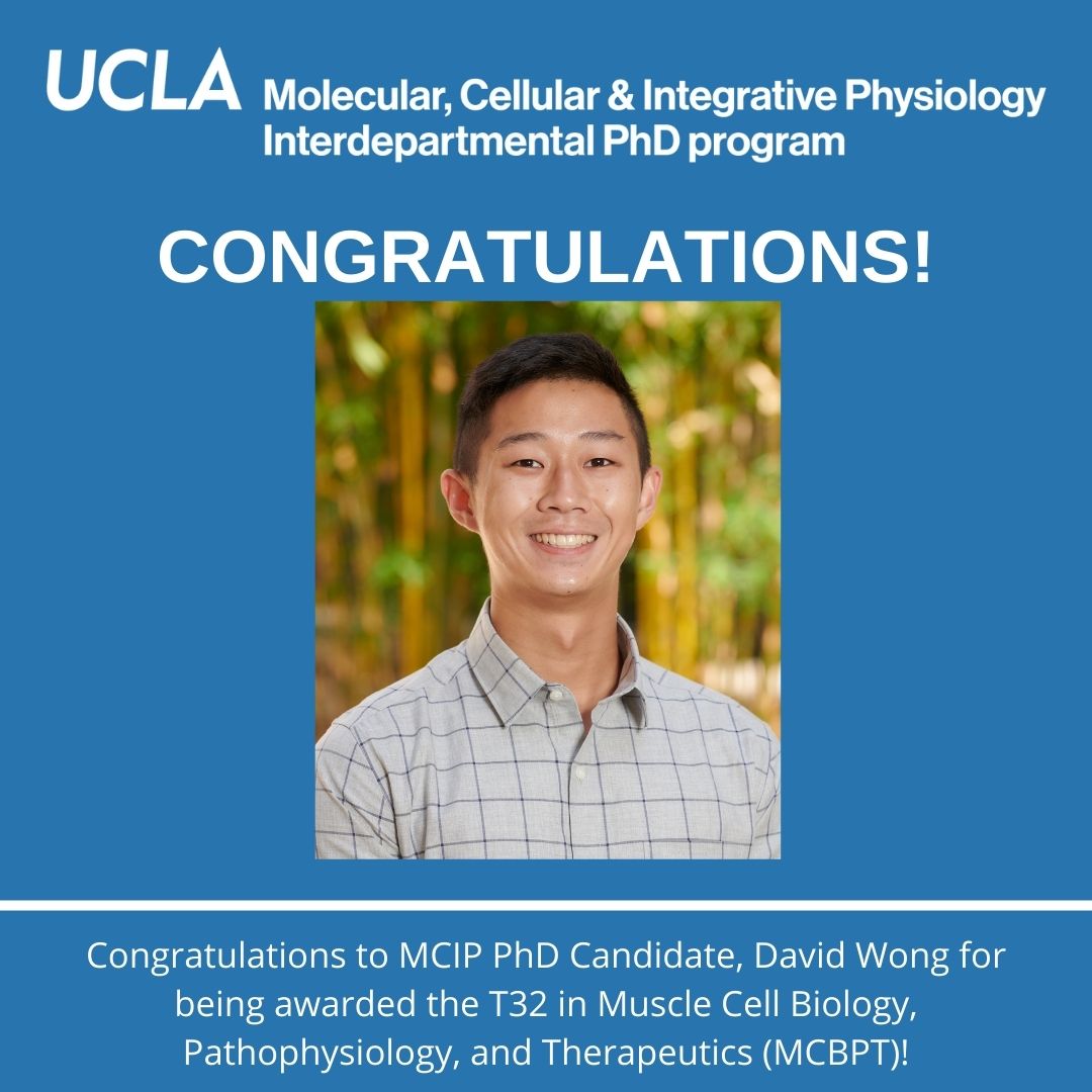 Congratulations to MCIP PhD Candidate, David Wong for being awarded the ...