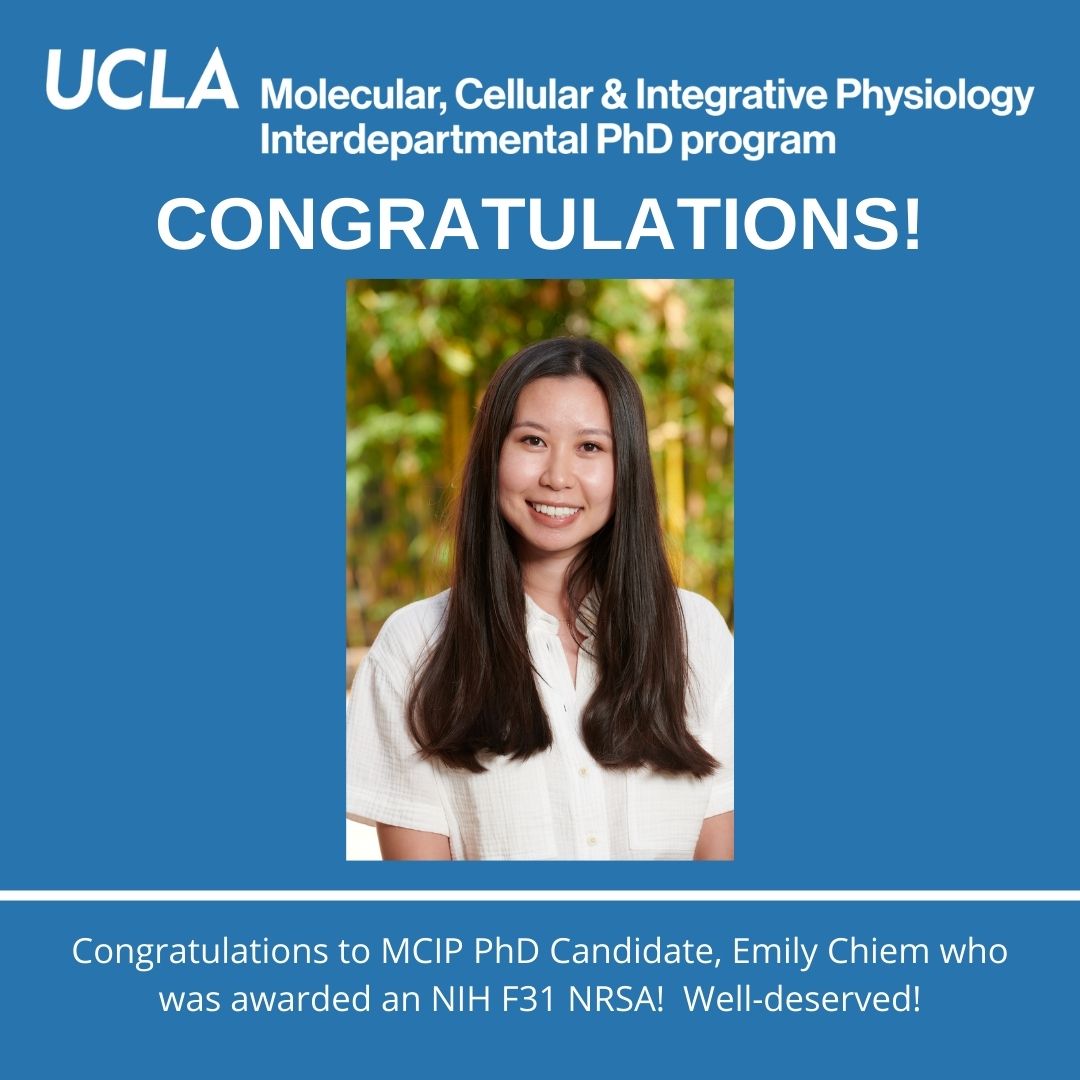 Congratulations to MCIP PhD Candidate, Emily Chiem who was awarded an ...